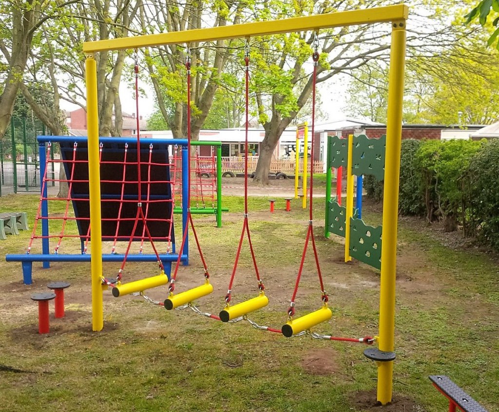 Colourful steel trim trail for Chuter Ede Primary School | AMV ...