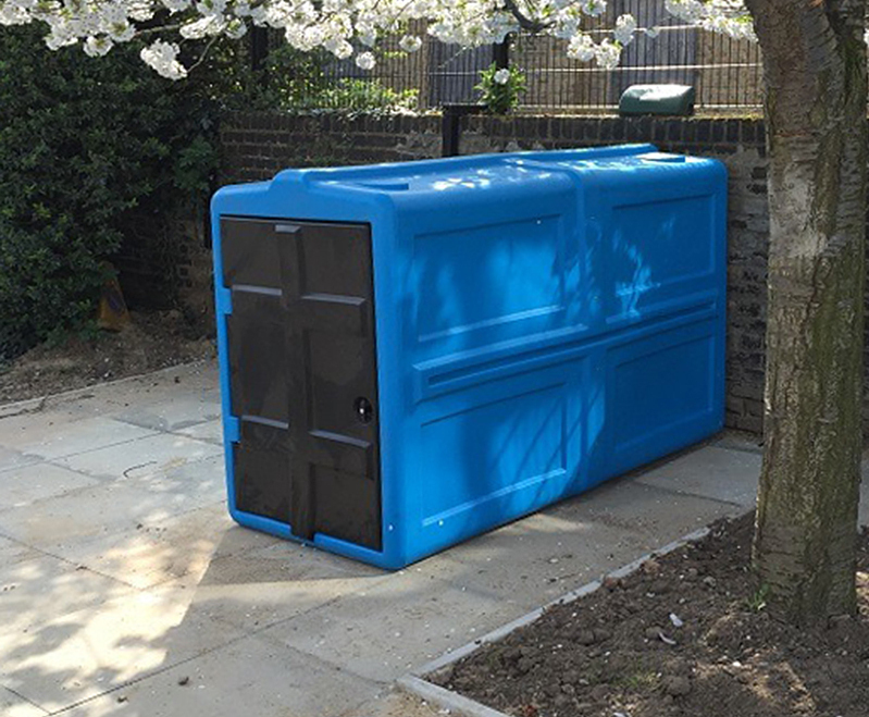 Lockerpod+ 100% recyclable cycle locker - up to 4 bikes | Cyclepods ...