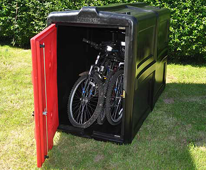 Lockerpod+ 100% recyclable cycle locker - up to 4 bikes | Cyclepods ...