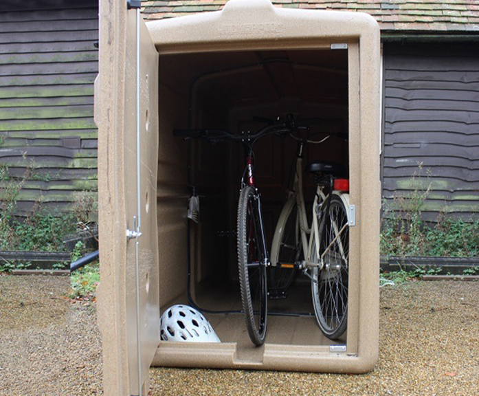 Lockerpod+ 100% recyclable cycle locker - up to 4 bikes | Cyclepods ...