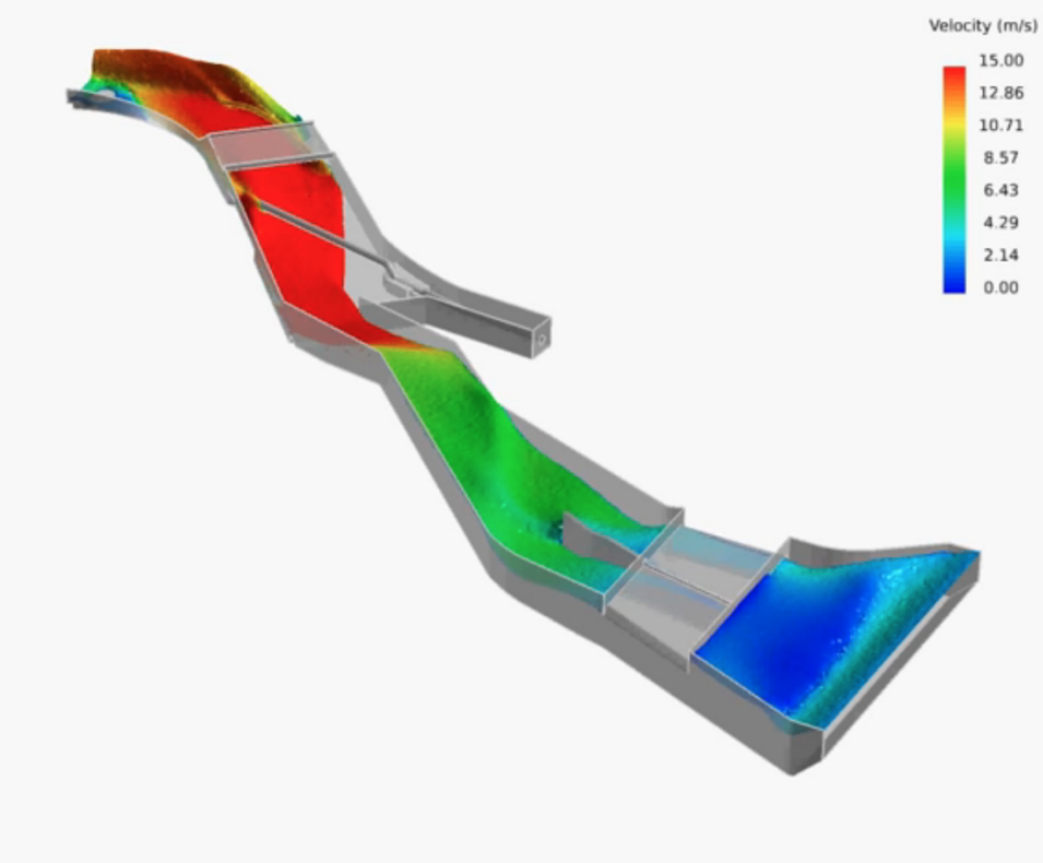 Reservoir spillway flow simulation using CFD modelling | Fluid Group | ESI Enviropro