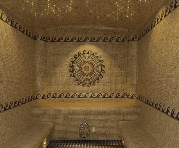 Poolside steam room and sauna for luxury home | Drom UK | ESI Interior ...