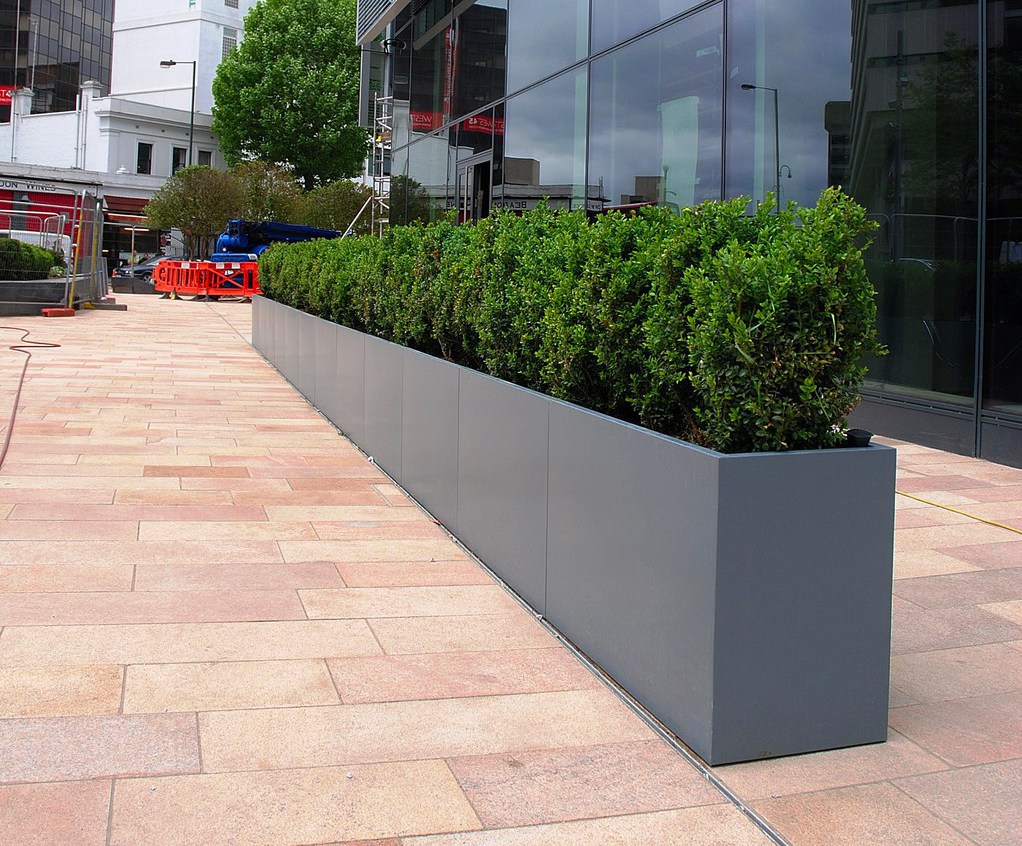 Bespoke steel street planters, 10 Hammersmith Grove | IOTA | ESI ...