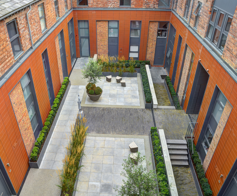 Planters for communal courtyard, residential development | IOTA | ESI ...