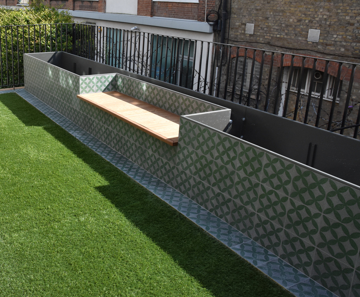 Bespoke steel planters clad in granite or ceramic | IOTA | ESI External ...