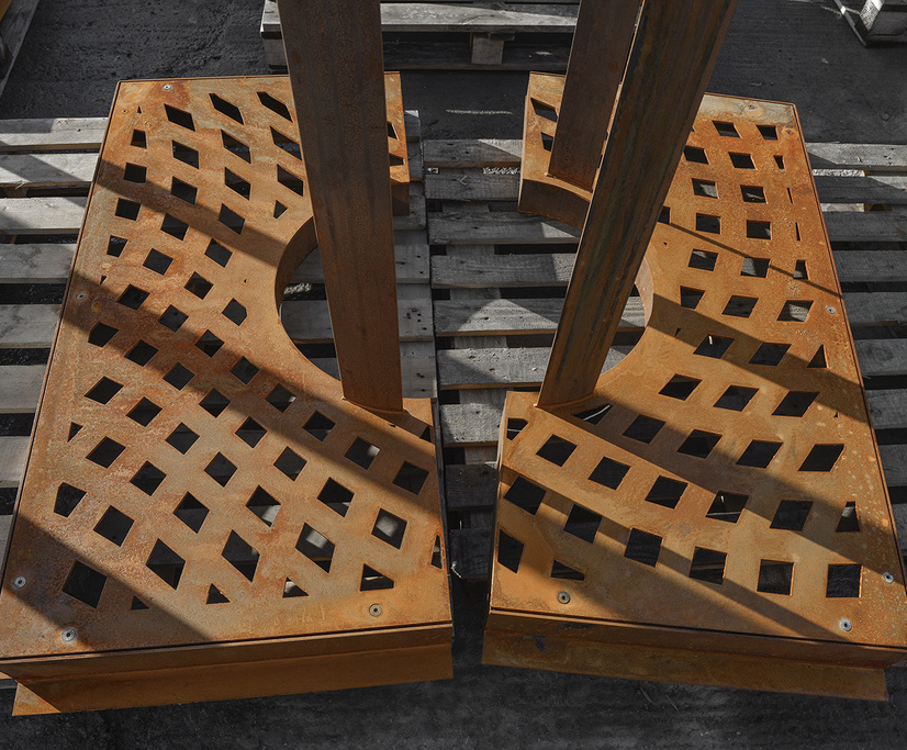 Corten steel tree grilles | IOTA | ESI External Works