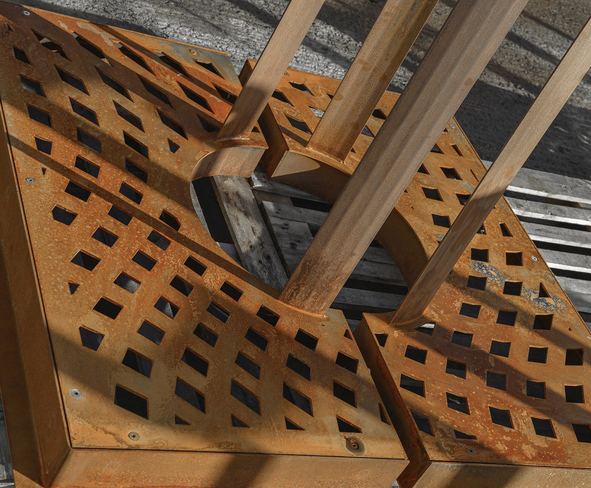 Corten steel tree grilles | IOTA | ESI External Works
