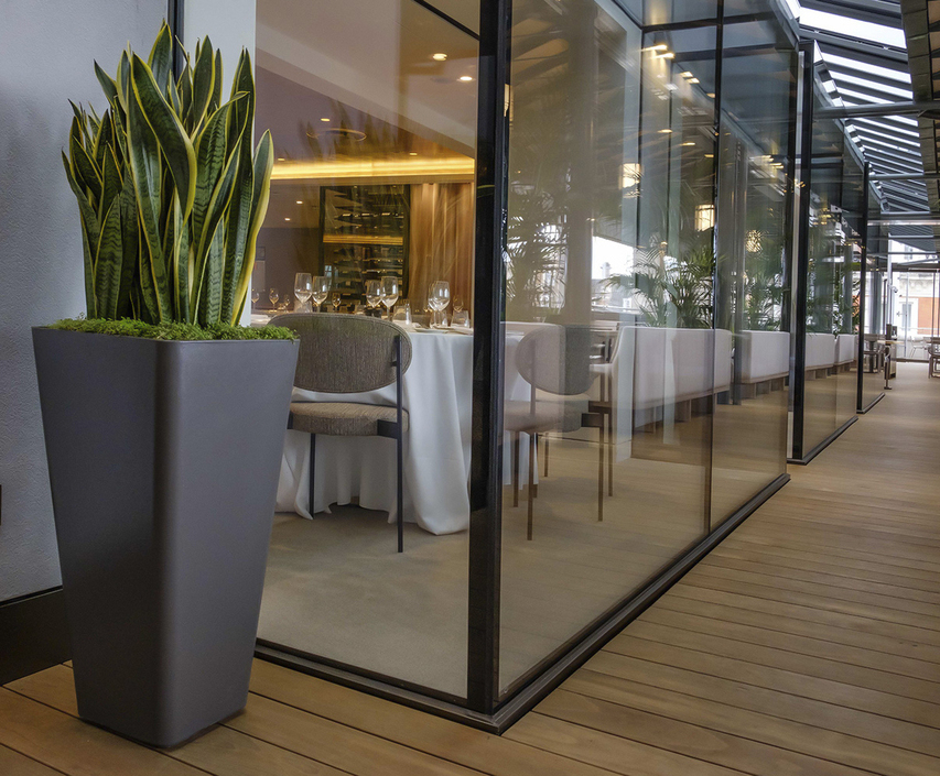 Planters for Royal Opera House restaurant terrace | IOTA | ESI External ...