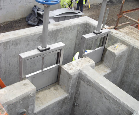 Wall mounted penstocks | Waterfront Fluid Controls | ESI Enviropro