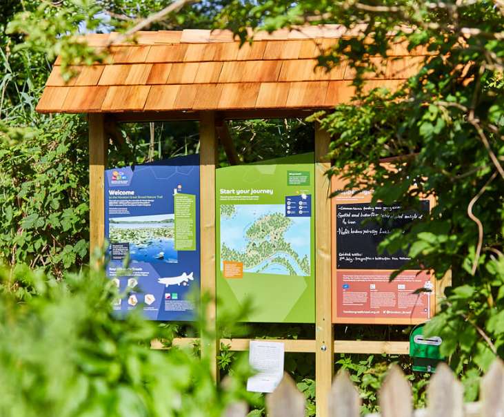 Bespoke weatherproof metal signage for wetland trail | Landmark | ESI ...