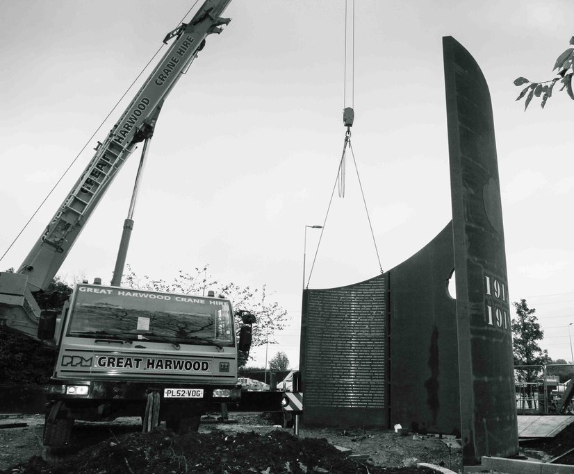 Corten steel WW1 war memorial, Leyland | DP Structures | ESI External Works