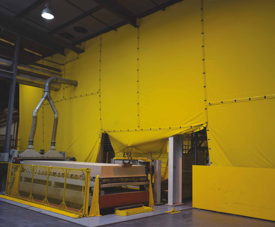 Temporary industrial partition aids dust control | Westgate Global ...