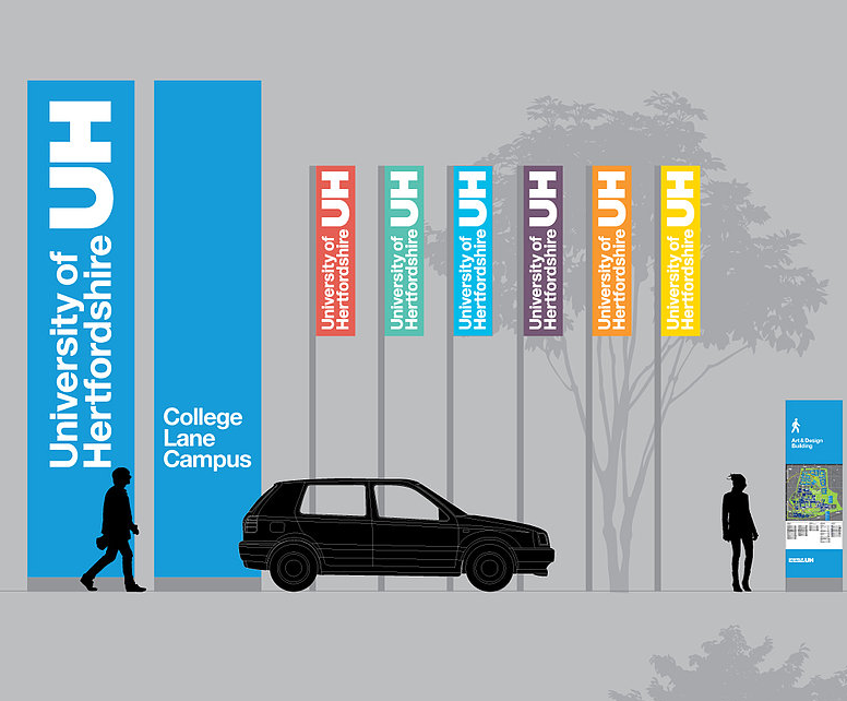 Kara wayfinding signage for University campus | fwdesign | ESI External ...