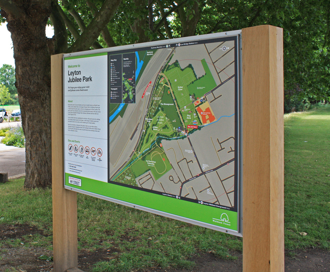 Park signage - tim | fwdesign | ESI External Works