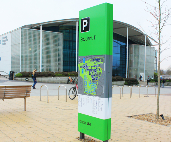 Kara wayfinding signage for University campus | fwdesign | ESI External ...
