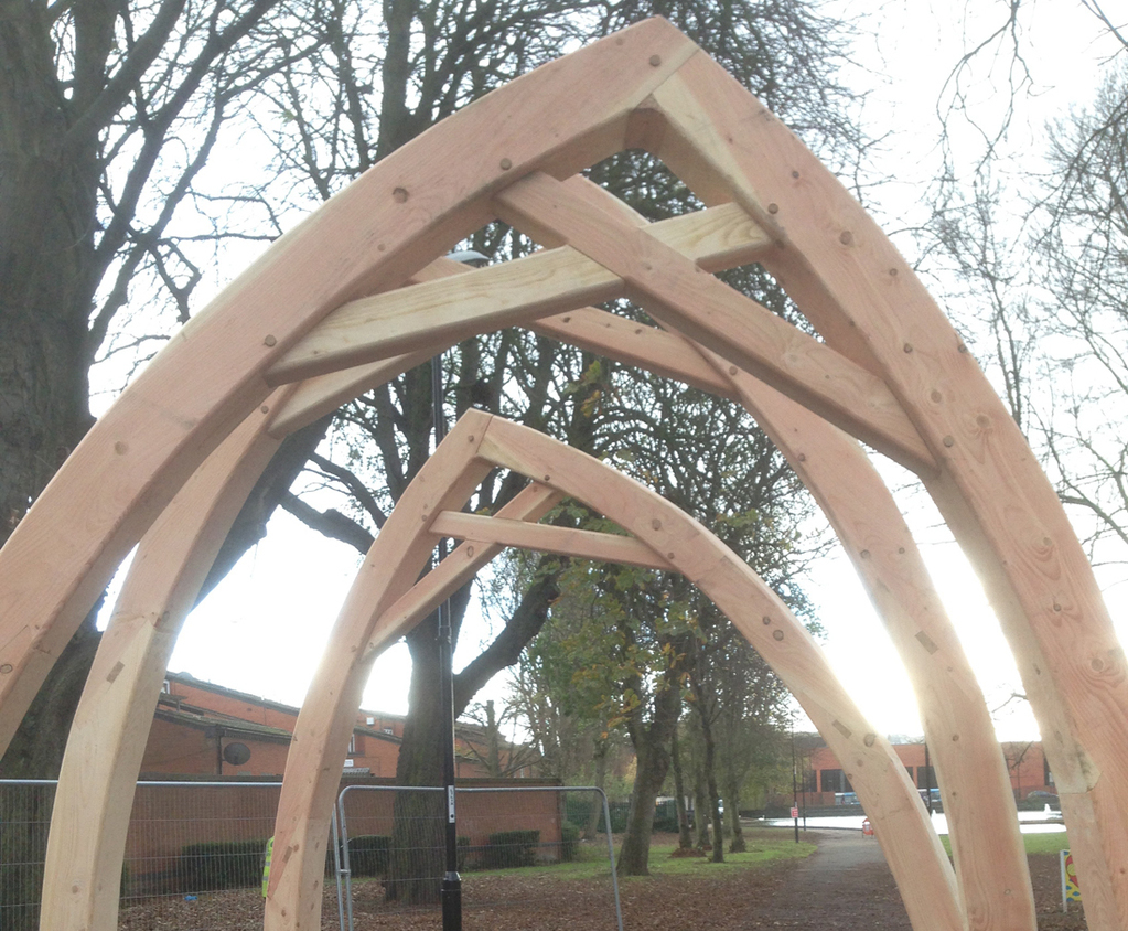 Gothic timber arches - Swanswell Park | Handspring Design | ESI ...