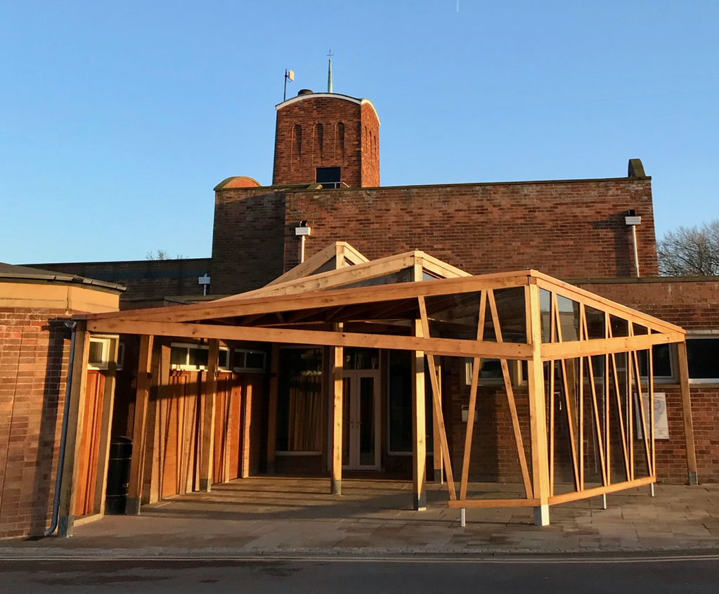 Kite canopy provides shelter for mourners at crematorium | Handspring ...