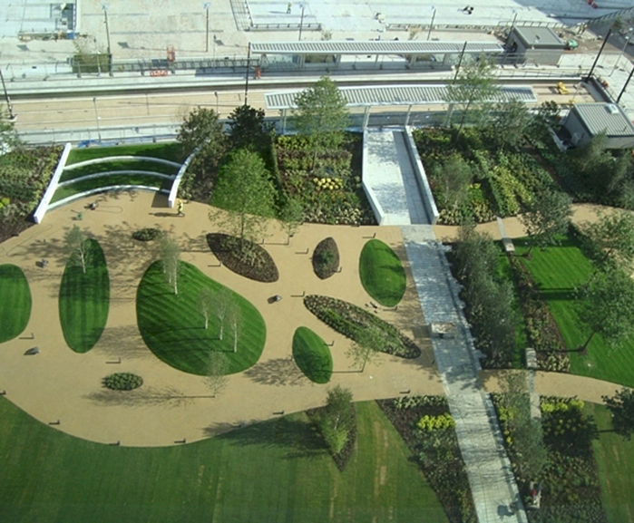 AluExcel landscape edging, Media City, Salford Quays | Kinley | ESI ...