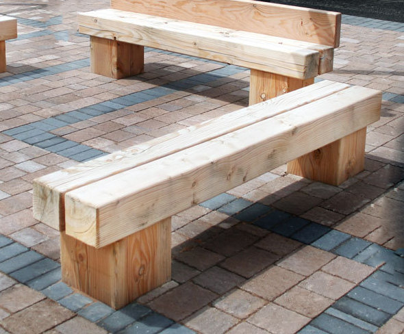 Sheldon Rustic Timber Bench - SBN317 | Langley Design Street Furniture ...