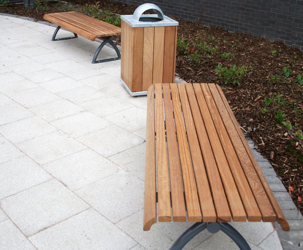 Langley Hardwood Iroko Bench - LBN106 | Langley Design Street Furniture ...