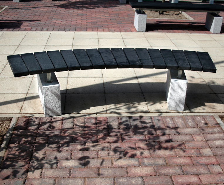 Sheldon Curved Plinth Mounted Bench - SBN305 | Langley Design Street ...