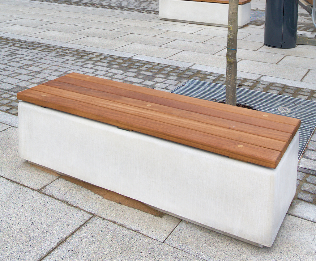 Bespoke Timber Topped Concrete Benches for UTC in London | Langley ...