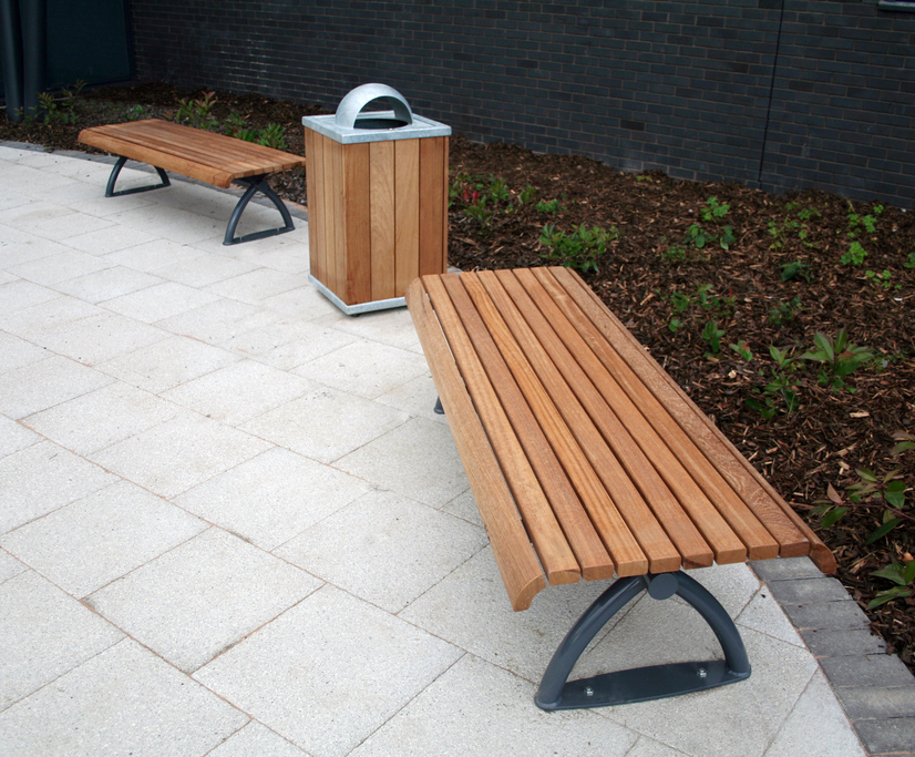 Langley Hardwood Iroko Bench - LBN106 | Langley Design Street Furniture ...