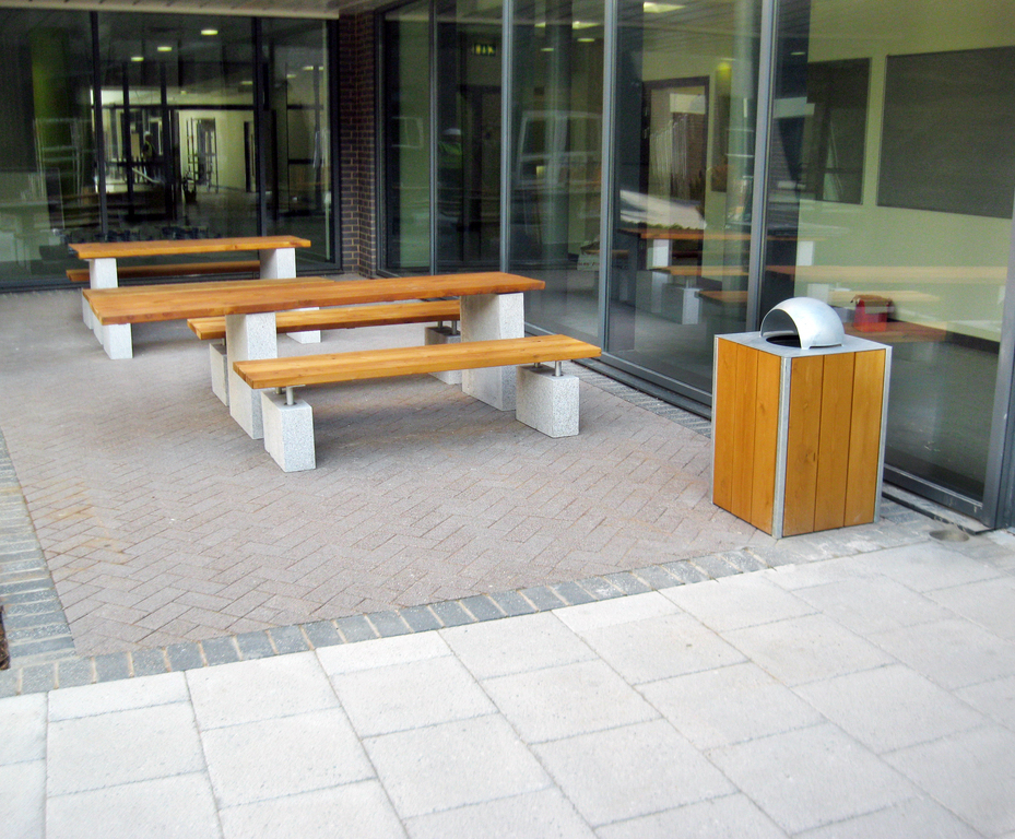 Sheldon Plinth Mounted Timber Picnic Table - SPT311 | Langley Design Street Furniture | ESI ...