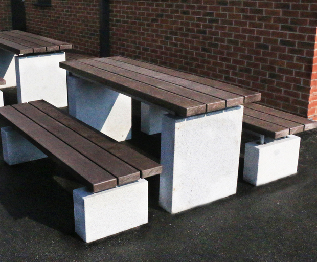 Sheldon Plinth Mounted Timber Picnic Table - SPT311 | Langley Design Street Furniture | ESI ...