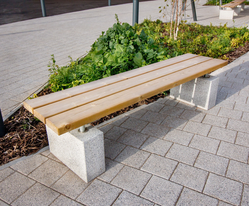 Sheldon Plinth Mounted Bench - SBN304 | Langley Design Street Furniture ...