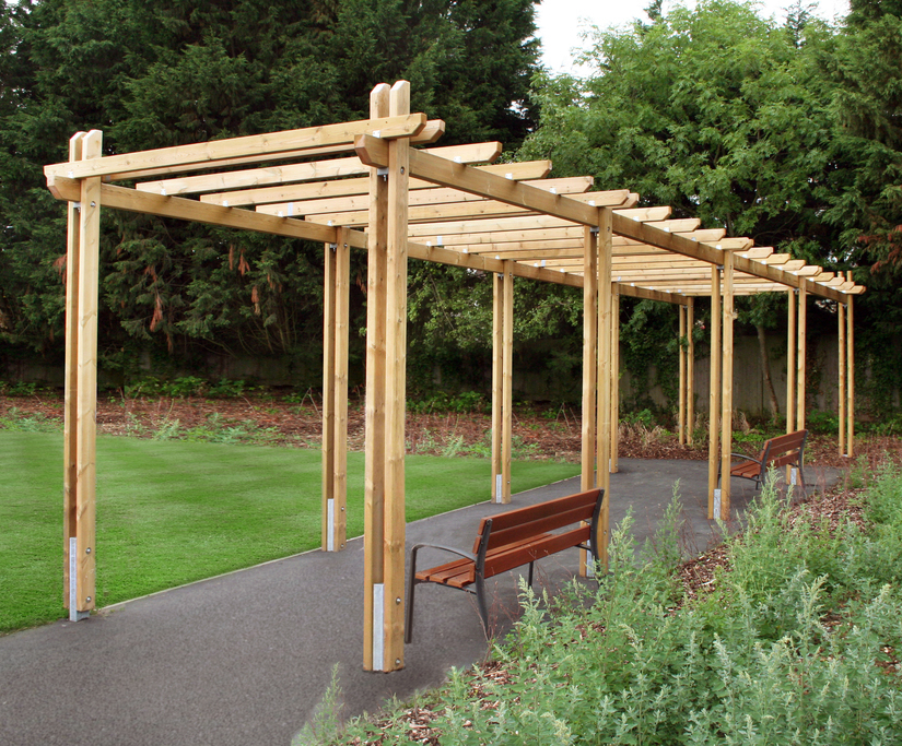 Sheldon Timber Pergola - SPG300 | Langley Design Street Furniture | ESI ...
