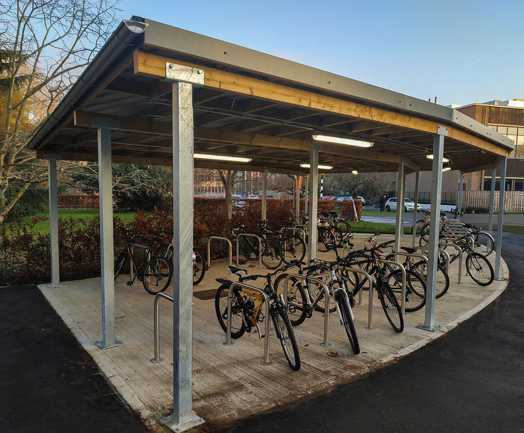 Cycle parking and shelters for university library refurb | Langley ...