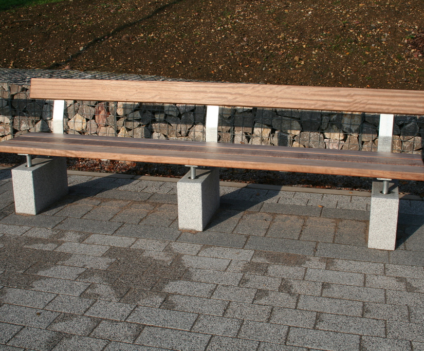 Sheldon Plinth Mounted Timber Seat - SST302 | Langley Design Street ...