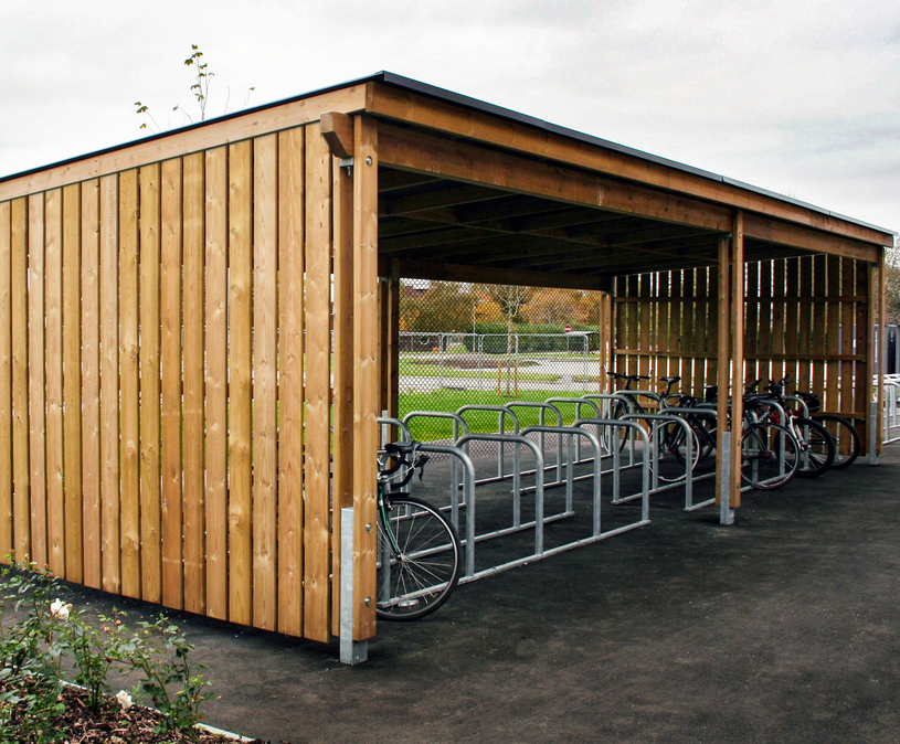 Sheldon Semi Enclosed Timber Cycle Shelter - SCS310 | Langley Design ...
