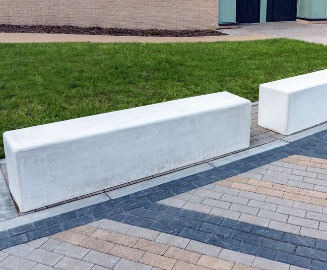 Pewsham Solid Pre-Cast Concrete Bench - PBN408 | Langley Design Street ...