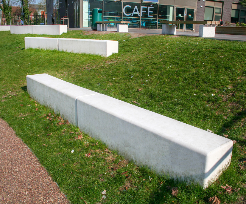 Precast Concrete Block Bench