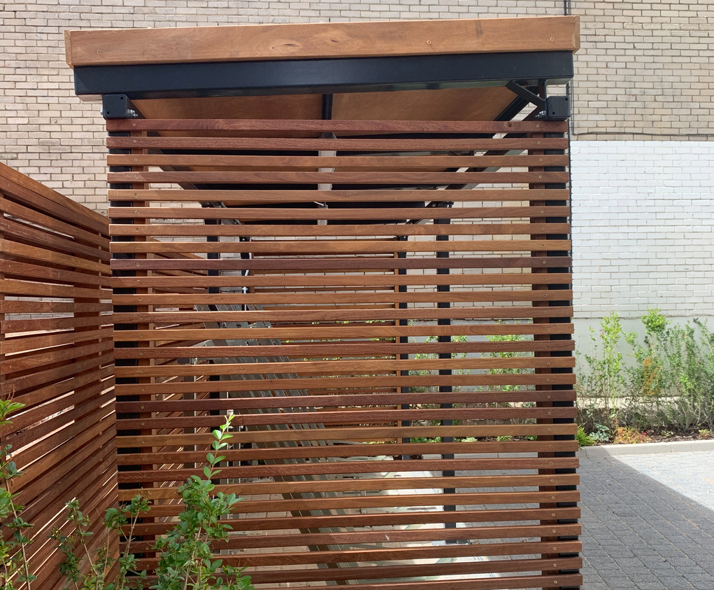 Bespoke cycle and bin store facility with sedum roofs | Langley Design ...
