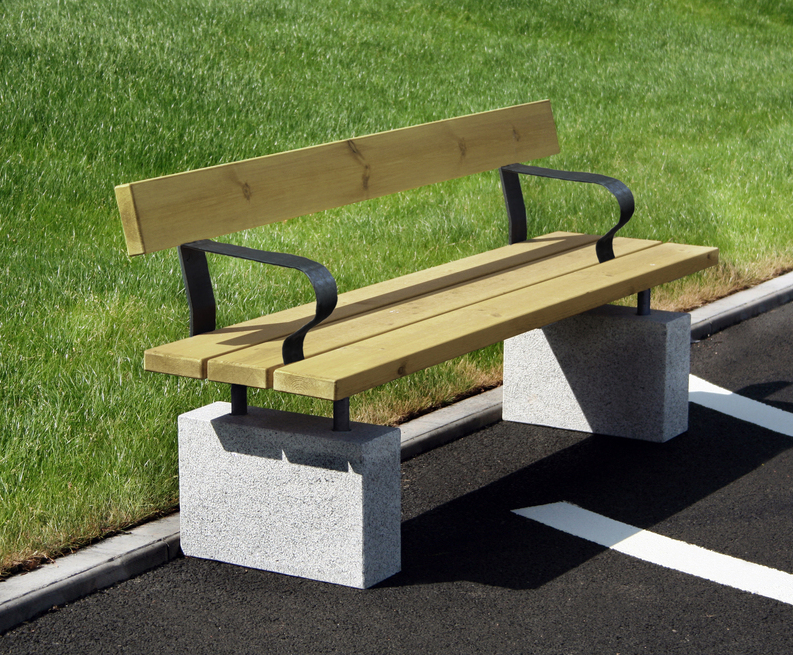 Sheldon Plinth Mounted Timber Seat - SST302 | Langley Design Street ...