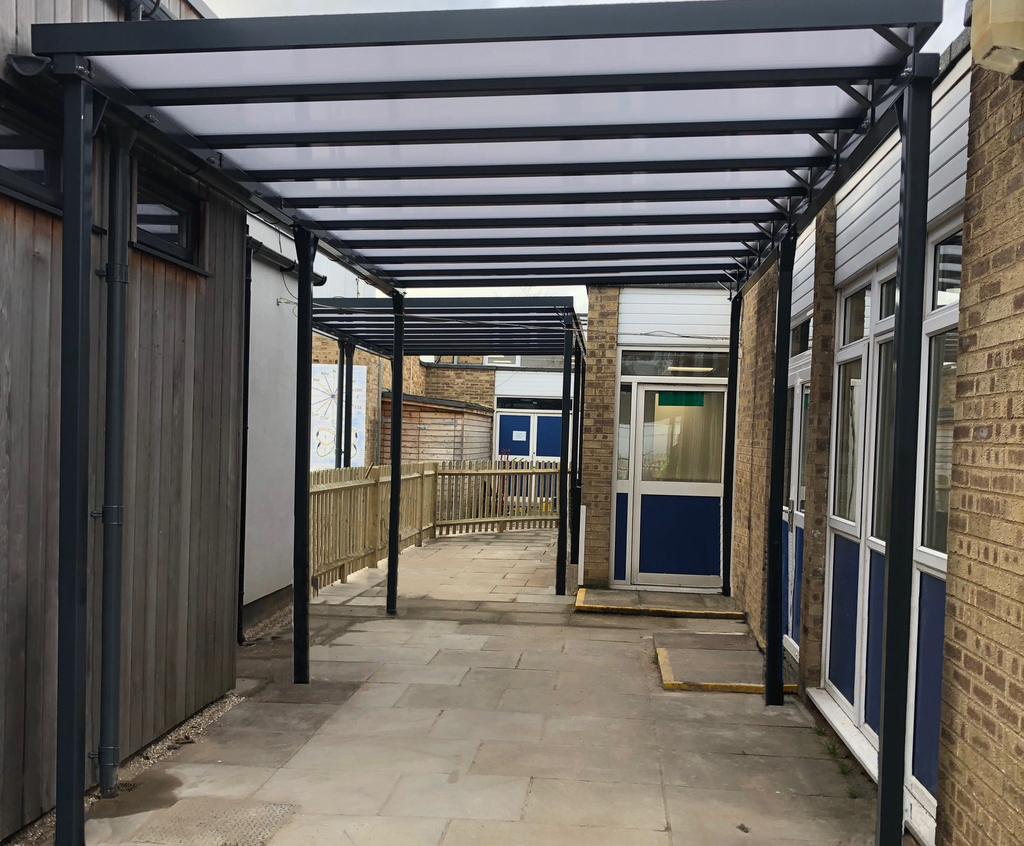 Malford curved steel canopy - MCP210 | Langley Design Street Furniture ...