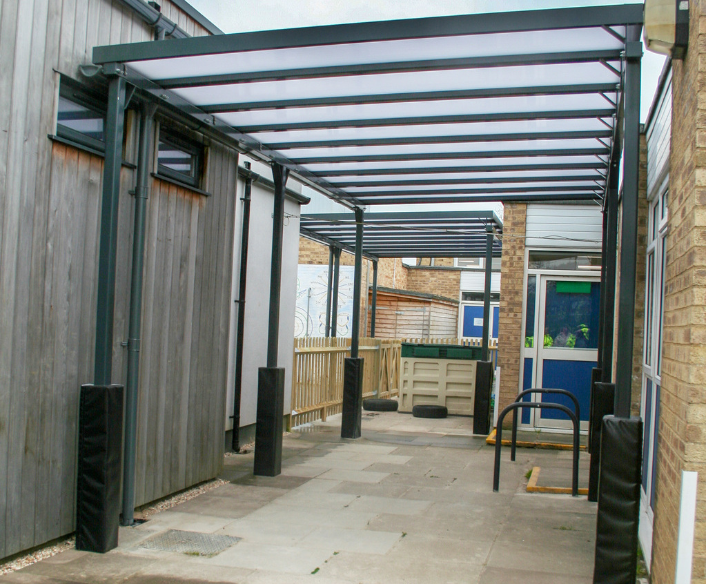 Malford curved steel canopy - MCP210 | Langley Design Street Furniture ...