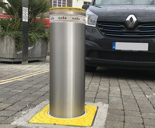 Automatic rising bollards for town traffic management | Macs Automated ...