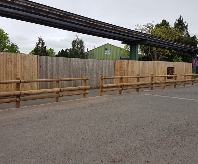 Crash-rated timber safety barrier – Alton Towers | Urban Fencing | ESI ...
