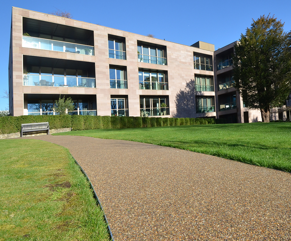 Resin bound permeable pathways for London development | Clearstone ...