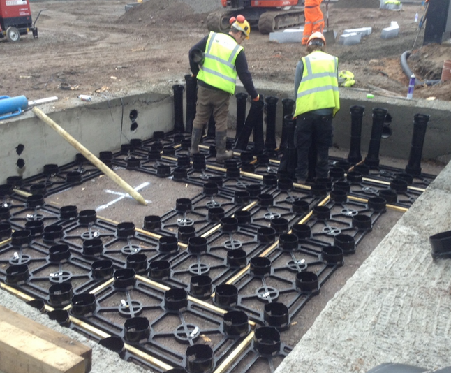 Deeproot Silva Cells tree pit installation, retail park | East Midlands ...