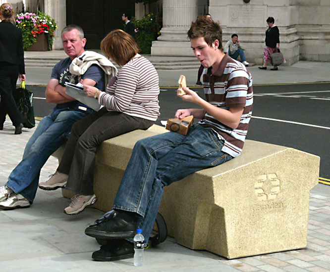 Public realm seating in Camden resolves urban challenges | Factory ...