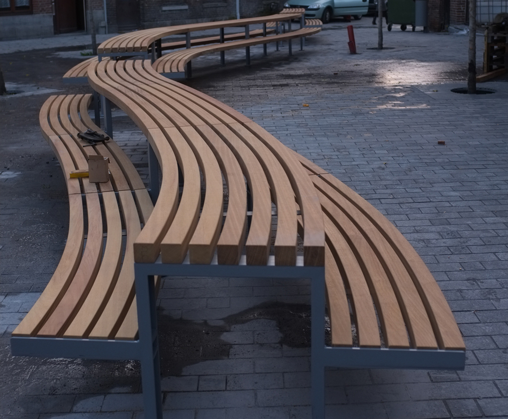 Bespoke extra-long picnic tables for Tournai, Belgium | Factory ...