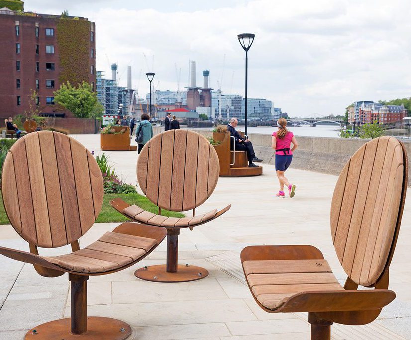 Bespoke rotating seating for Riverside Gardens, London | Factory ...