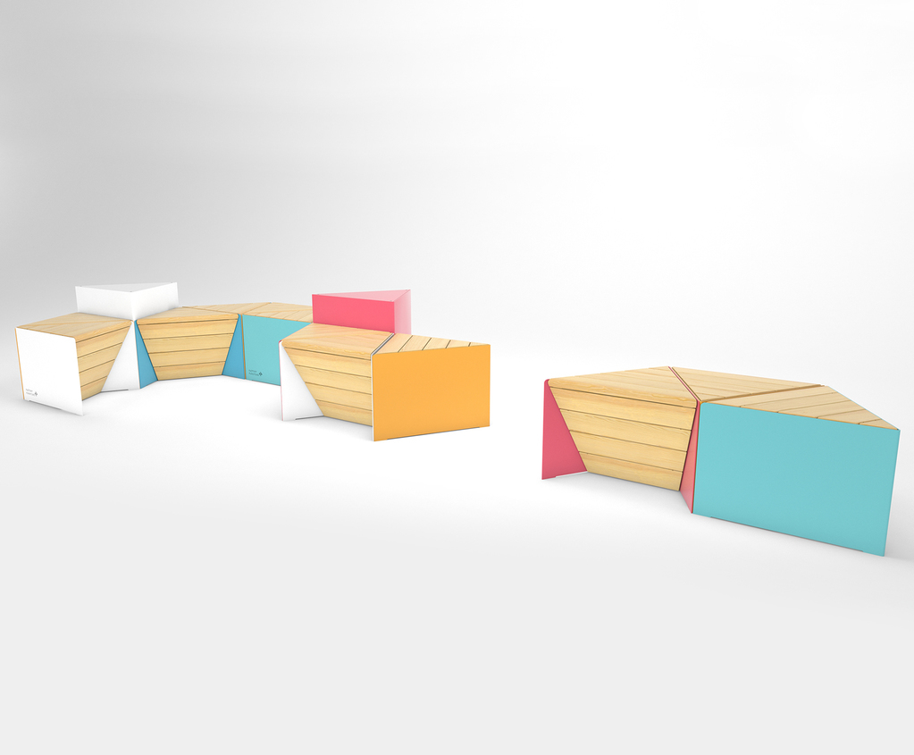 Sonobe outdoor seating modules | Factory Furniture | ESI External Works