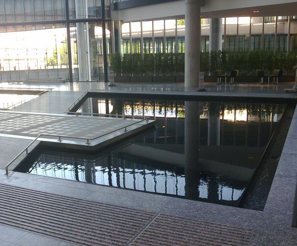 Mirror pool for office block in Paddington | Fountains Direct | ESI ...