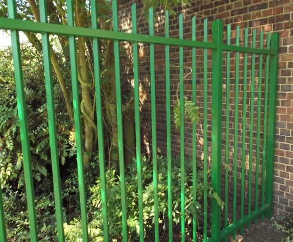 Barbican® square pale vertical bar fencing | Jacksons Fencing | ESI ...